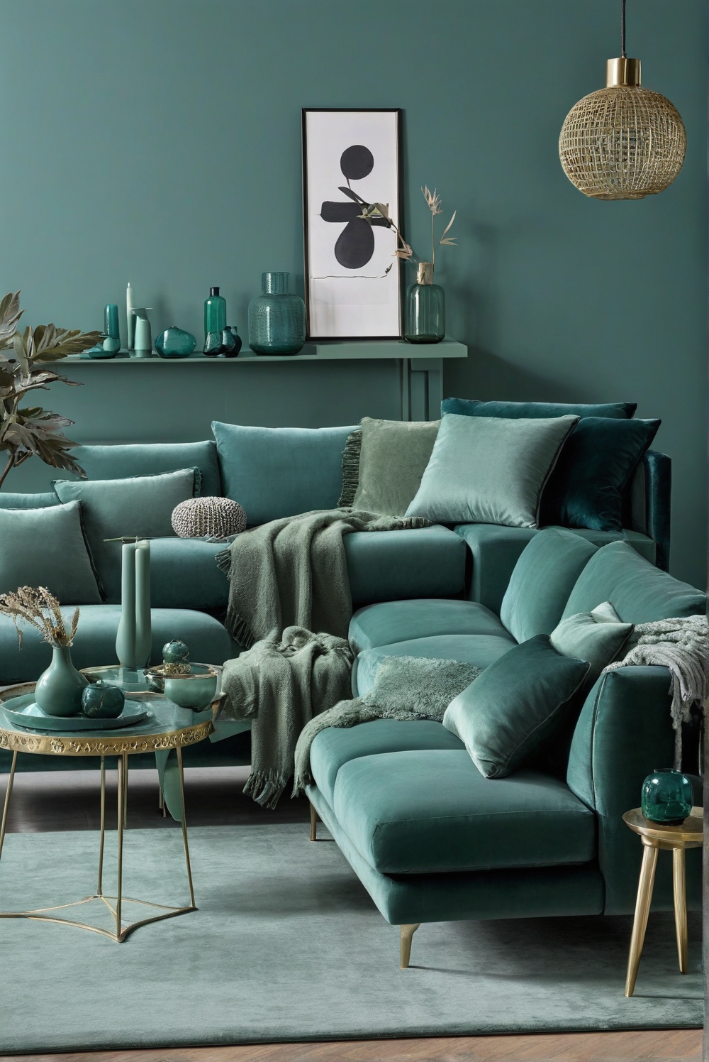 Can I Master the Class in Teal? Sage Green's Bold Living Room ...