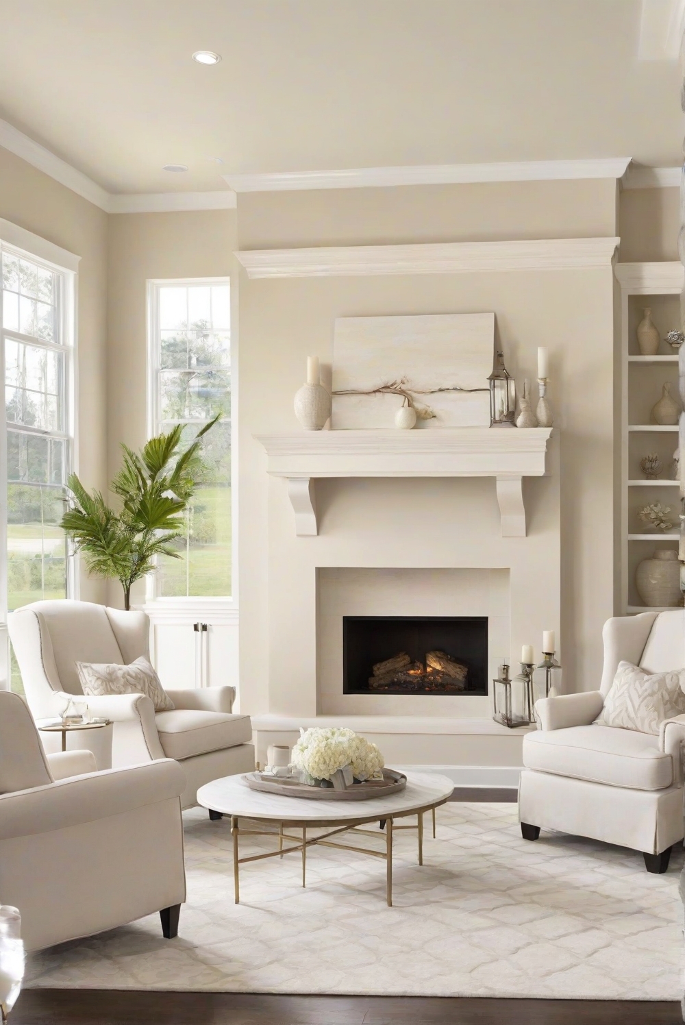 Is Alabaster (SW 7008) a good wall paint color for a fireplace room ...