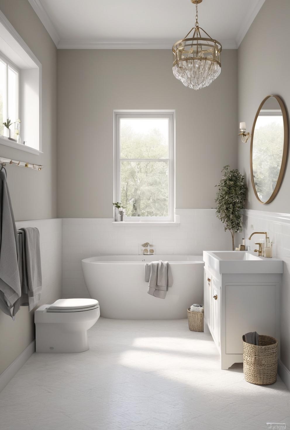 Modernize Your Bathroom with Crisp Linen Paint in 2024 - West Pear ...