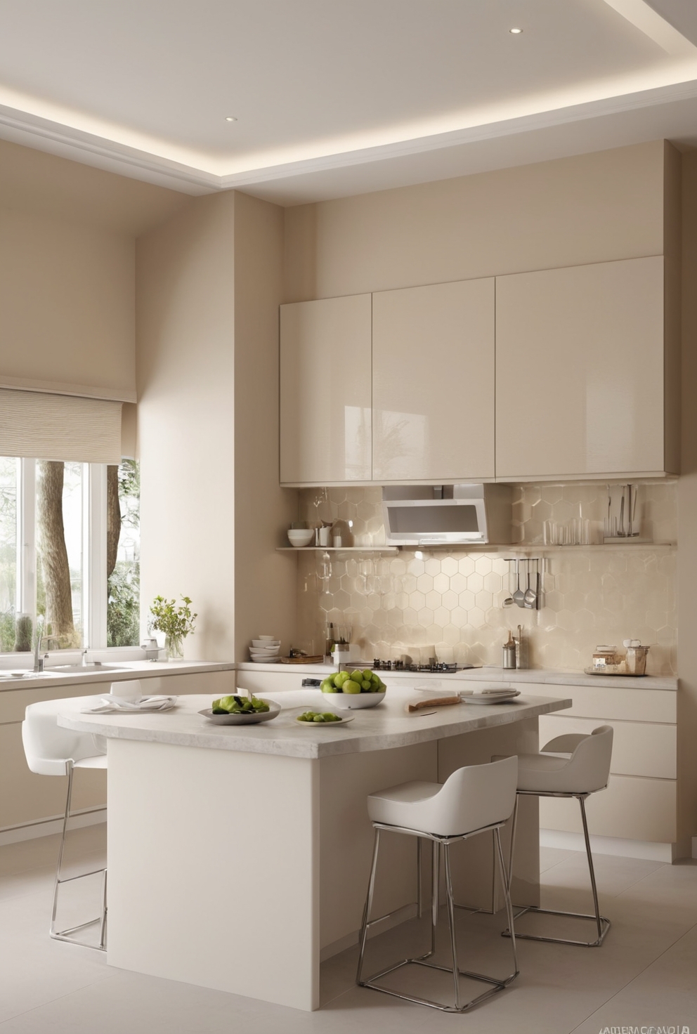 Champagne Paint Sets the Tone for Modern Kitchen Design In 2024 - West ...