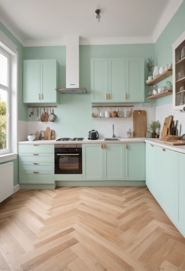 Modern Elegance: Retro Mint Paint for a Trendy 2024 Kitchen - West Pear ...