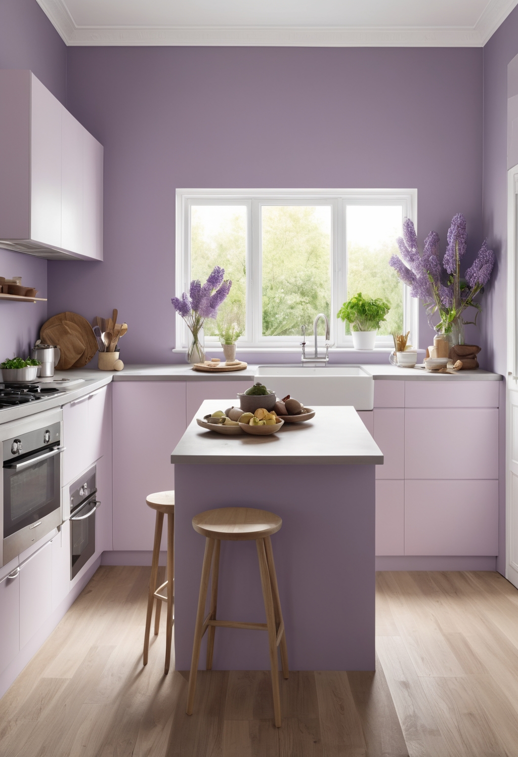 Modern Kitchens Shine with 2024's Wisteria Paint Color - West Pear ...
