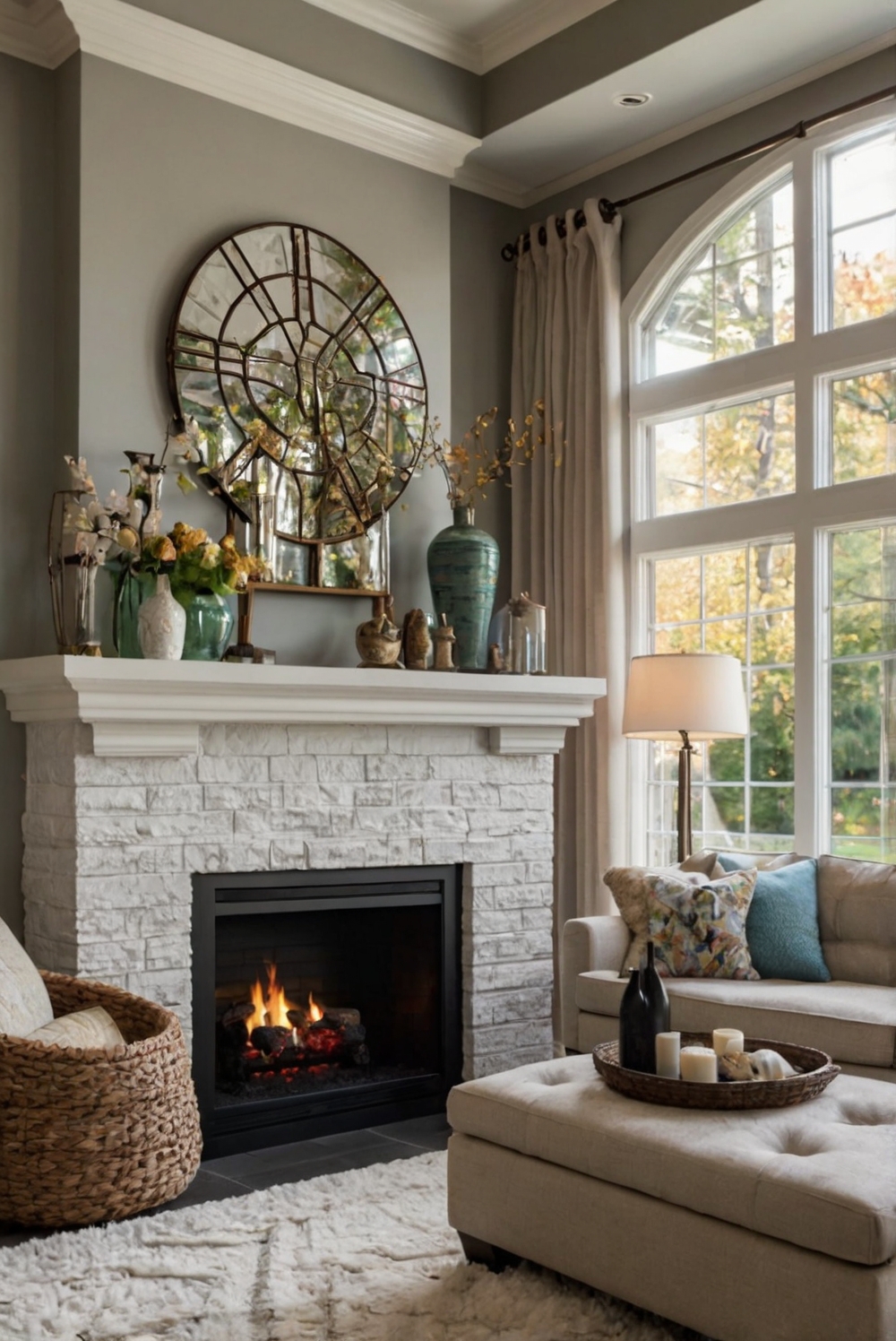 How to Design a Boho Glam Living Room with a Statement Fireplace ...