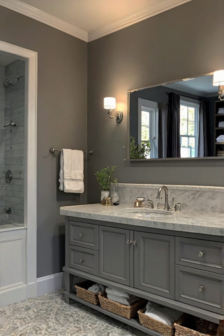 Is Anew Gray (SW 7030) Wall paint good for Bathroom Cabinets [2024 ...