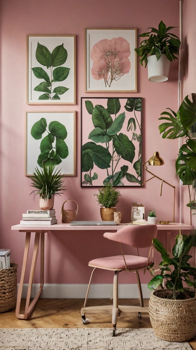 15 Modern Pink Girly Home Office Remodel Ideas to Try in 2025 - West ...