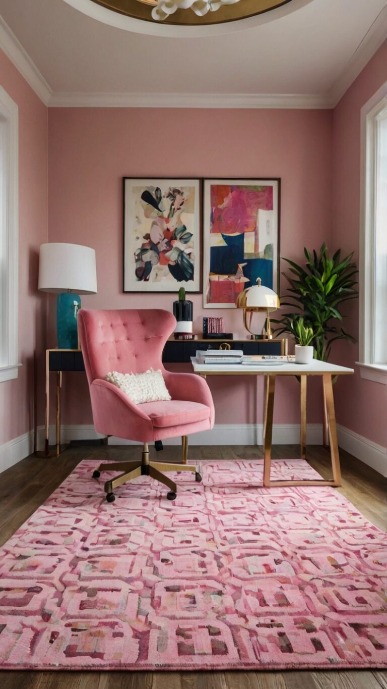 15 Modern Pink Girly Home Office Remodel Ideas to Try in 2025 - West ...