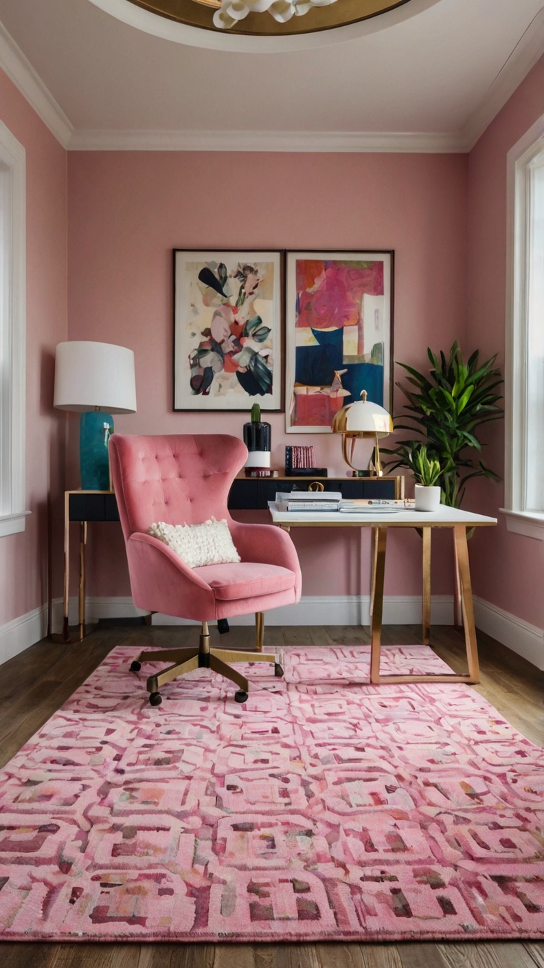 15 Modern Pink Girly Home Office Remodel Ideas to Try in 2025 - West ...