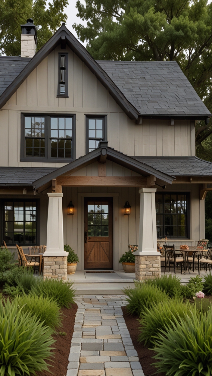 Modern Suburban House Exterior & Farmhouse Outdoor Ideas for 2025 ...